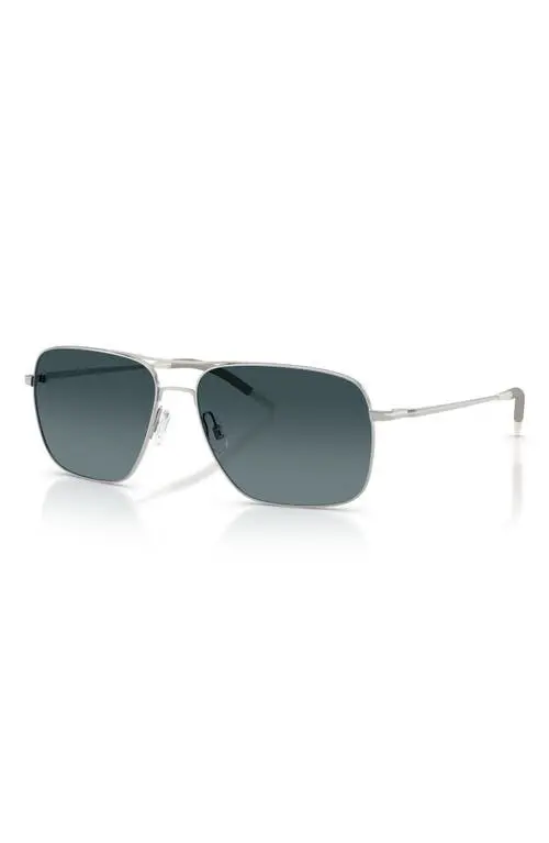 Oliver Spencer 58mm Polarized Gradient Aviator Sunglasses