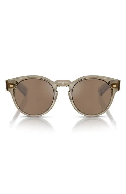 Oliver Spencer Hayton 50mm Phantos Sunglasses - Sencha/cognac Mirror