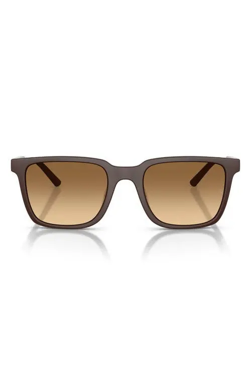 Oliver Spencer X Roger Federer Rectangular Sunglasses - Brown/saddle Gradient