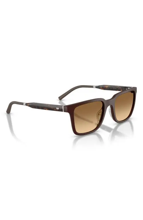 Oliver Spencer X Roger Federer Rectangular Sunglasses - Brown/saddle Gradient
