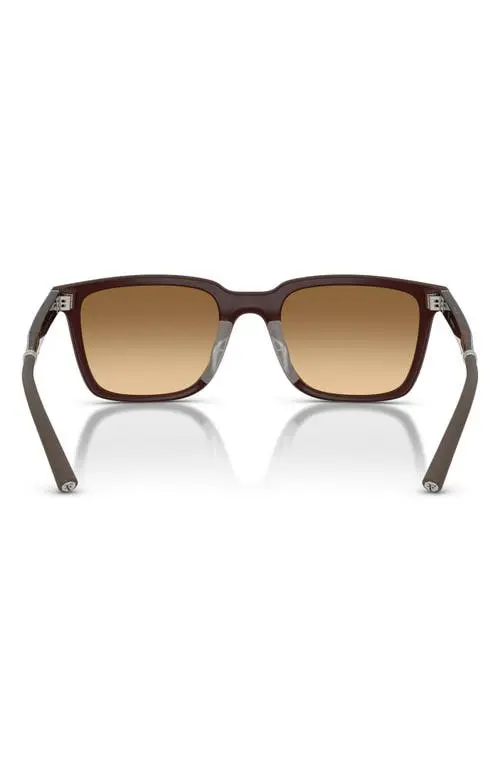 Oliver Spencer X Roger Federer Rectangular Sunglasses - Brown/saddle Gradient