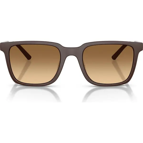 Oliver Spencer X Roger Federer Rectangular Sunglasses - Brown/saddle Gradient