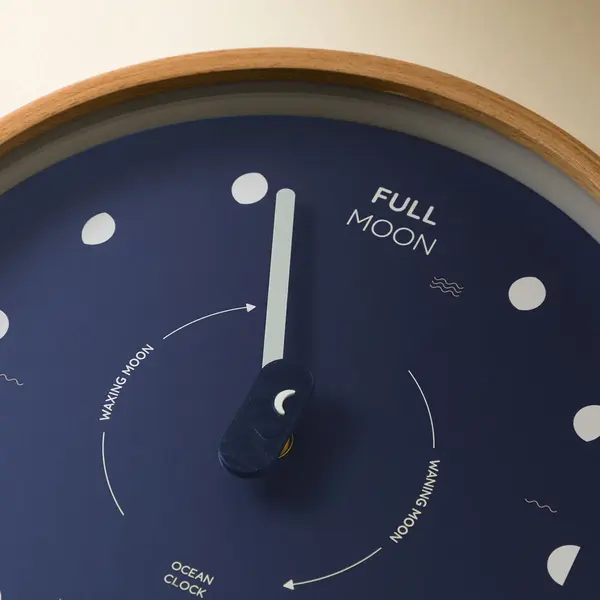 UNCOMMON GOODS Monthly Moon Phase Clock Ocean Clock - Multi