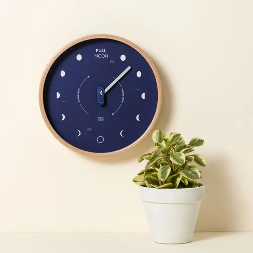 UNCOMMON GOODS Monthly Moon Phase Clock Ocean Clock
