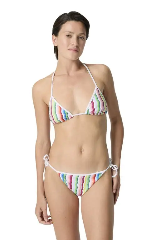 Missoni Zigzag Print Terry Cloth Triangle Bikini - Multicoloured