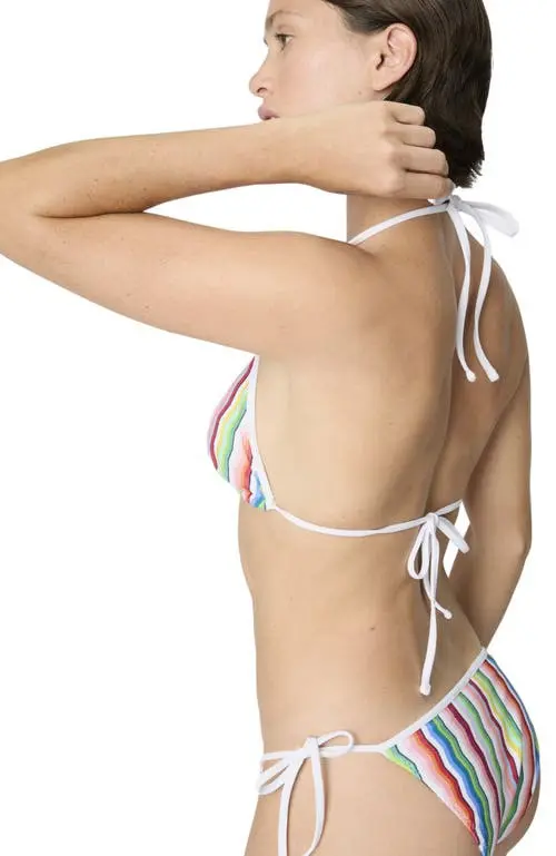 Missoni Zigzag Print Terry Cloth Triangle Bikini - Multicoloured