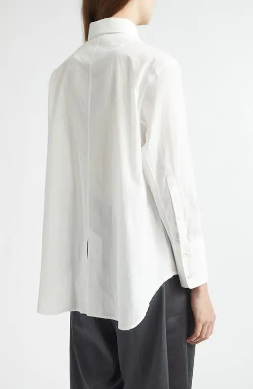 UNDERCOVERISM Raw Edge Cotton Poplin Shirt