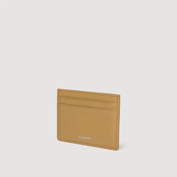Sandro Leather Logo Card Holder