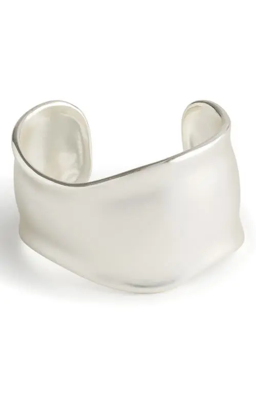 Madewell Wide Cuff Bracelet - Warm Silver
