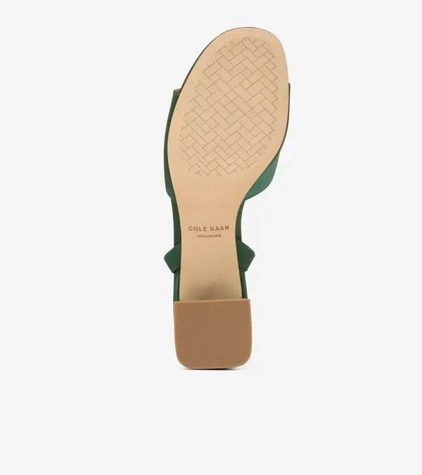 Cole Haan Florette Block Heel Sandals - Rainforest Satin