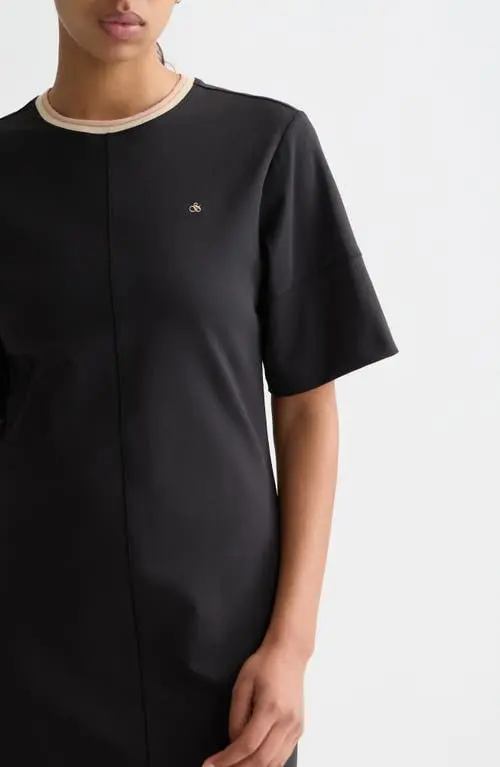 Scotch & Soda Stretch Cotton T-shirt Midi Dress