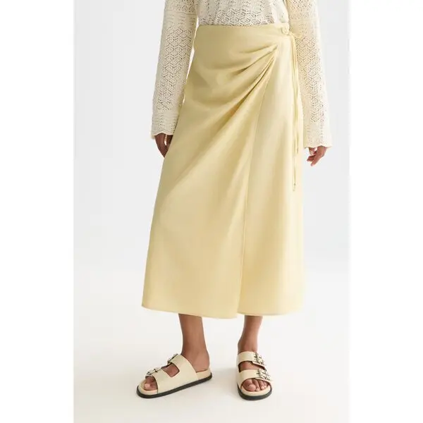 Scotch & Soda Linen Blend Wrap Maxi Skirt