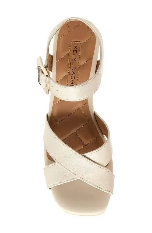 KELSI DAGGER BROOKLYN Riv Crossover Strap Sandal - Salt
