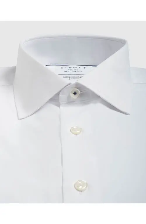 STANTT Contemporary Fit Performance Twill Dress Shirt - White