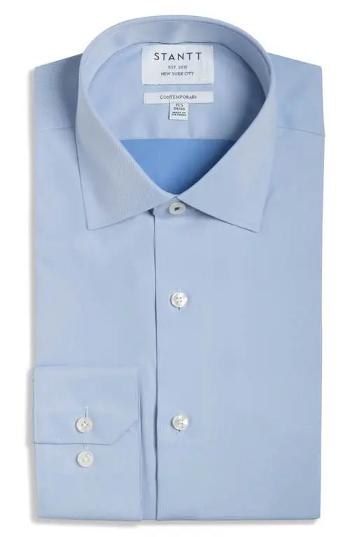STANTT Contemporary Fit Performance Twill Dress Shirt - Light Blue