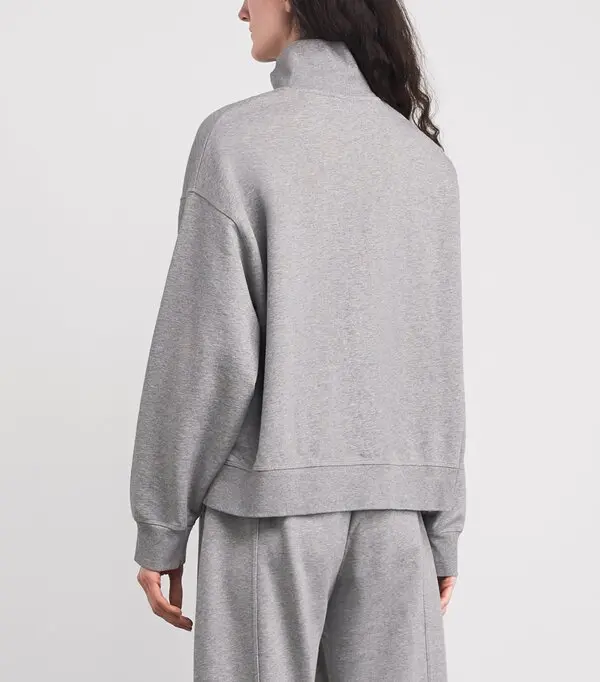 GANNI Organic Cotton Half-zip Sweatshirt
