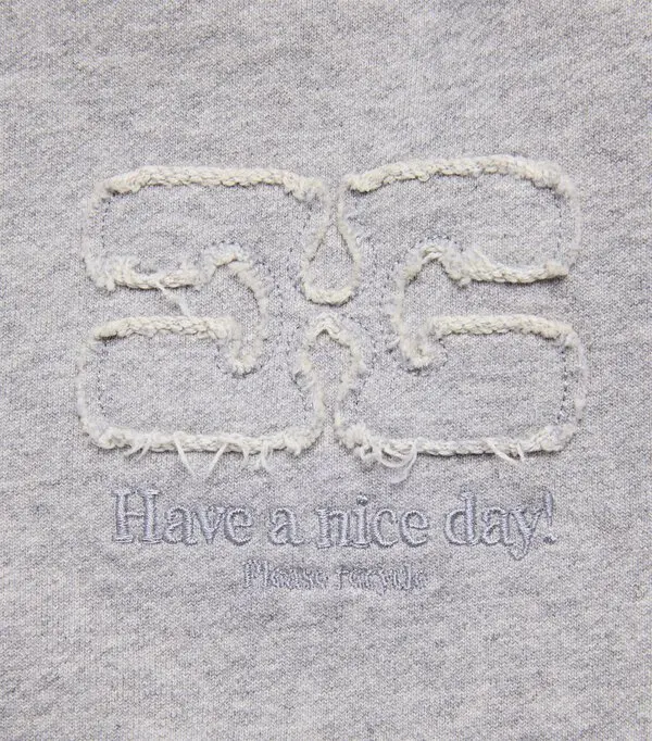 GANNI Organic Cotton Half-zip Sweatshirt