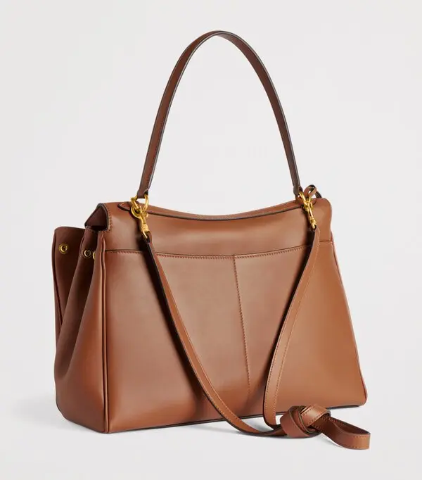 Balenciaga Medium Leather Rodeo Shoulder Bag - Brown