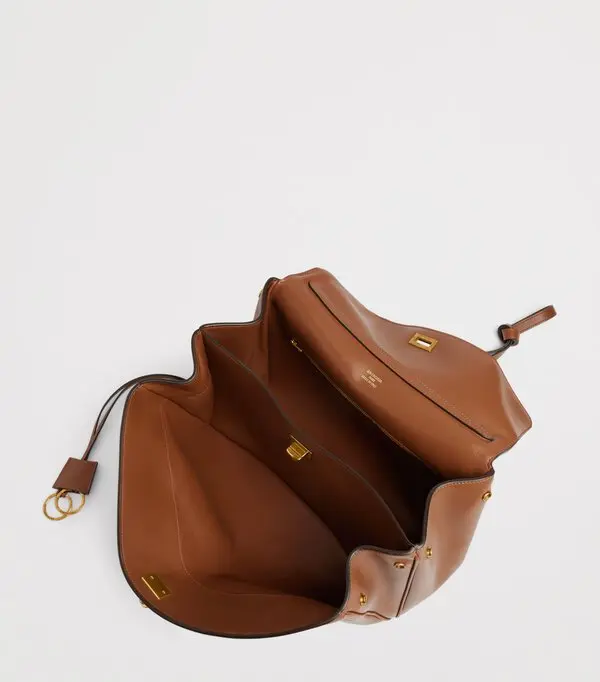 Balenciaga Medium Leather Rodeo Shoulder Bag - Brown