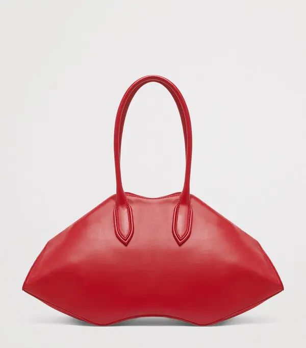 Alexander McQueen Leather Manta Shoulder Bag - Red