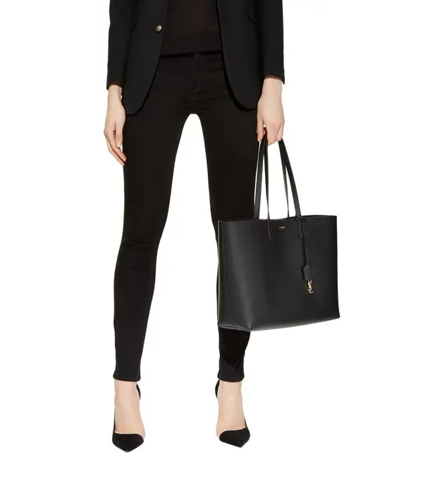 Saint Laurent Shopping E/w Tote Bag - Black