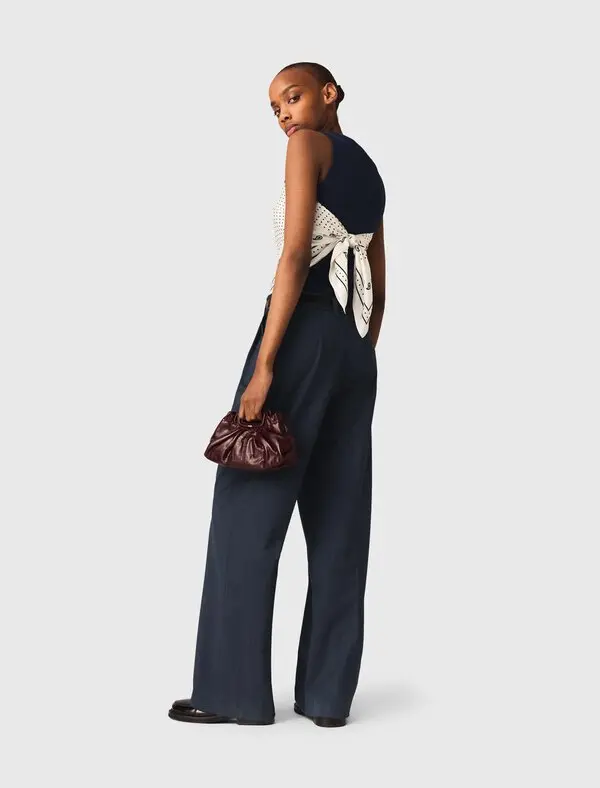 Maje Pinstriped Wide-leg Trousers