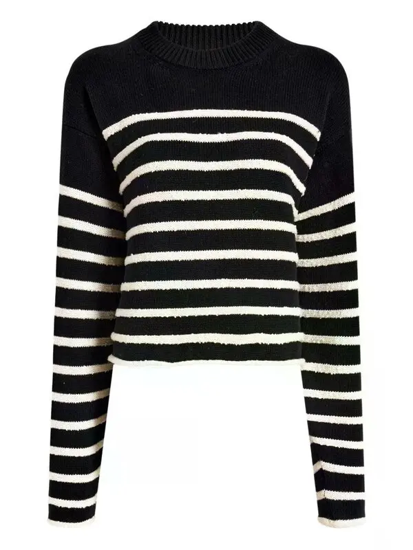 Proenza Schouler White Label Striped Cropped Sweater
