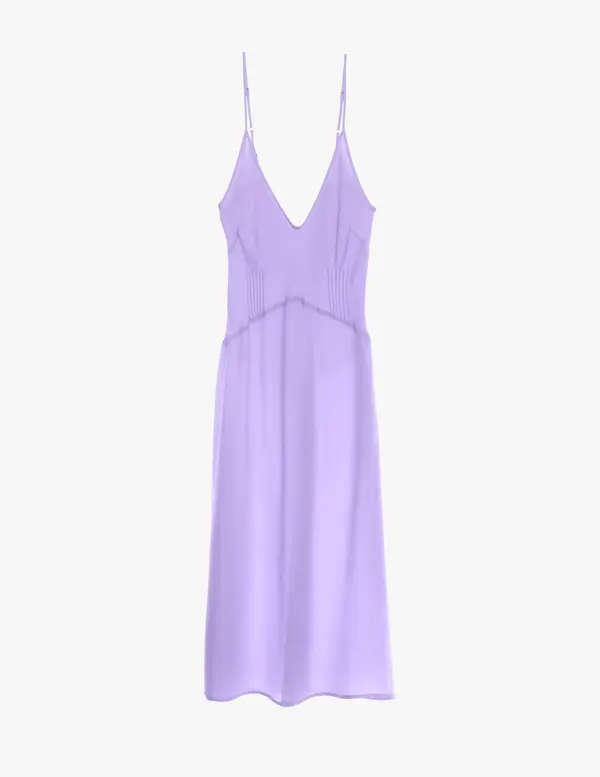 Araks Cadel Washed Silk Slip - Purple