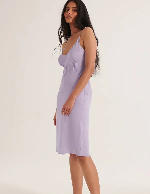 Araks Cadel Washed Silk Slip - Purple