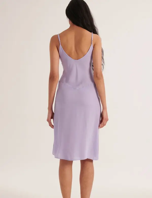 Araks Cadel Washed Silk Slip - Purple