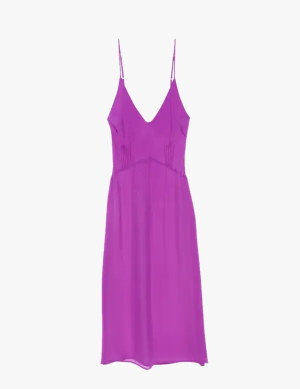 Araks Cadel Fitted Silk Slip Dress - Purple