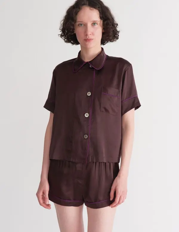 Araks Shelby Pajama Top - Brown