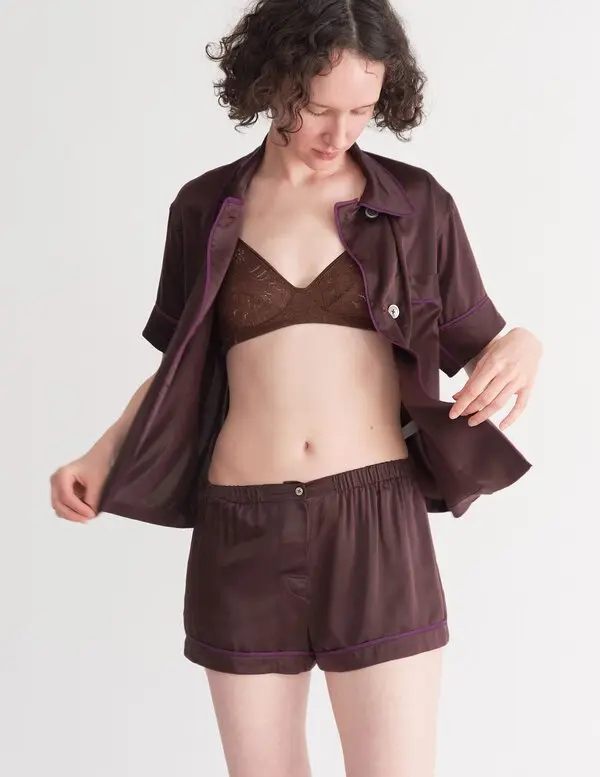 Araks Shelby Pajama Top - Brown
