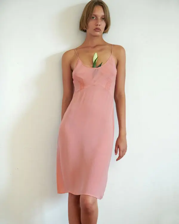 Araks Cadel Knee-length Silk Slip - Pink