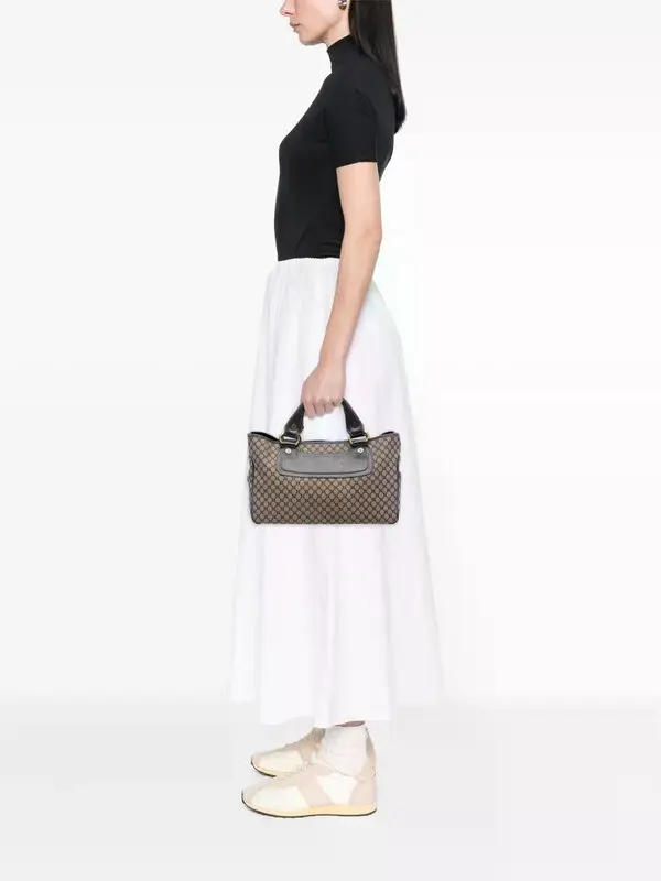 Celine 20th Century Macadam Canvas Boogie Handbag - Brown