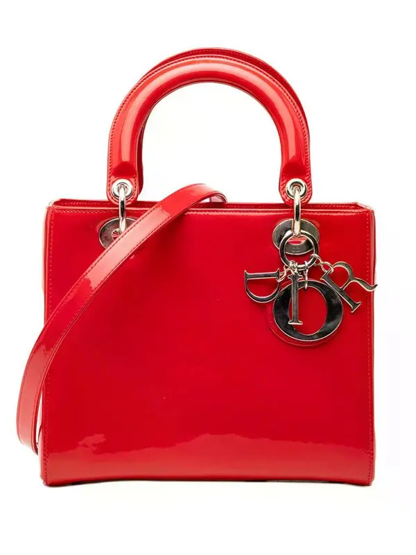 Dior 2015 Medium Lady Satchel - Red