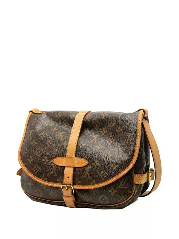LOUIS VUITTON 2004 Monogram Saumur 30 Crossbody Bag - Brown