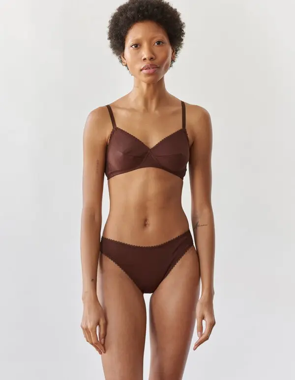 Araks Isabella Crochet-trim Panty - Brown