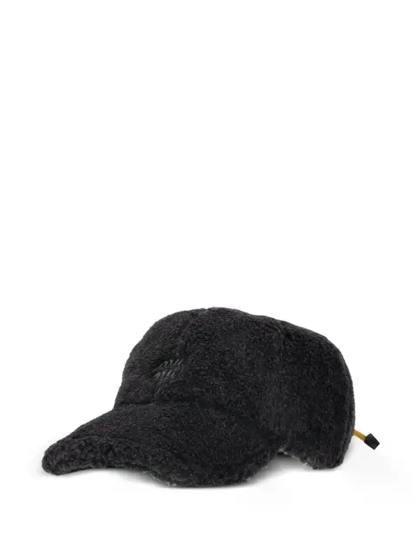 Miu Miu Fleece Baseball Cap - Black