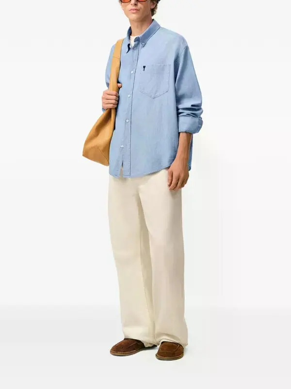 Ami De Coeur Embroidered Shirt - Blue