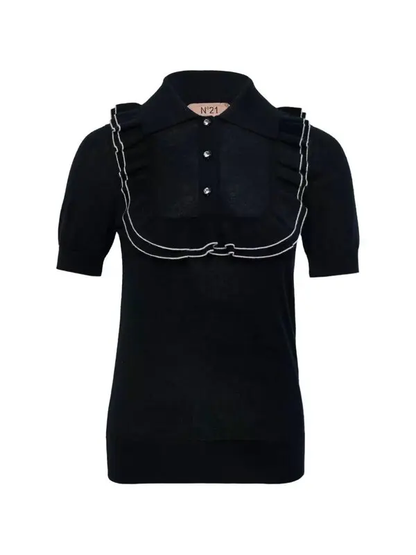 N°21 Ruffles Button Fastening Polo