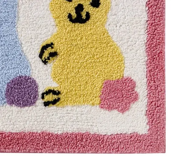 HALLMARK Multicolor Easter Bunny Bffs Cotton Ri Ch Bath Rug
