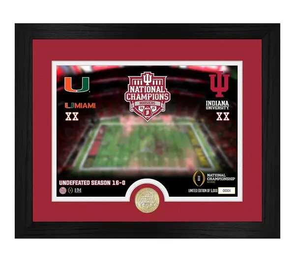 HIGHLAND MINT Indiana 2025-26 Cfp National Champ Celebration Frame - One-color