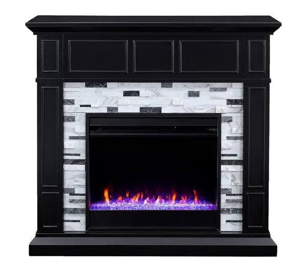 SEI FURNITURE Sei Drovling Marble Electric Fireplace - One-color