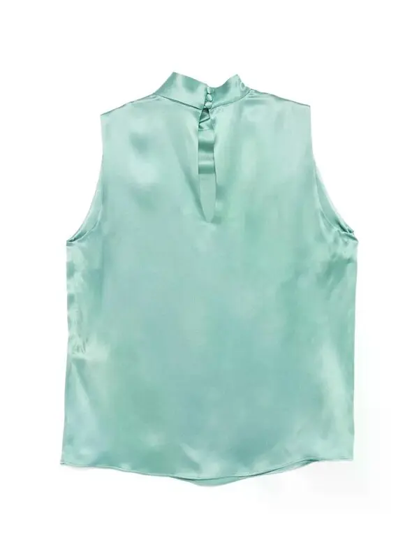 Eleventy Draped Mock-neck Blouse