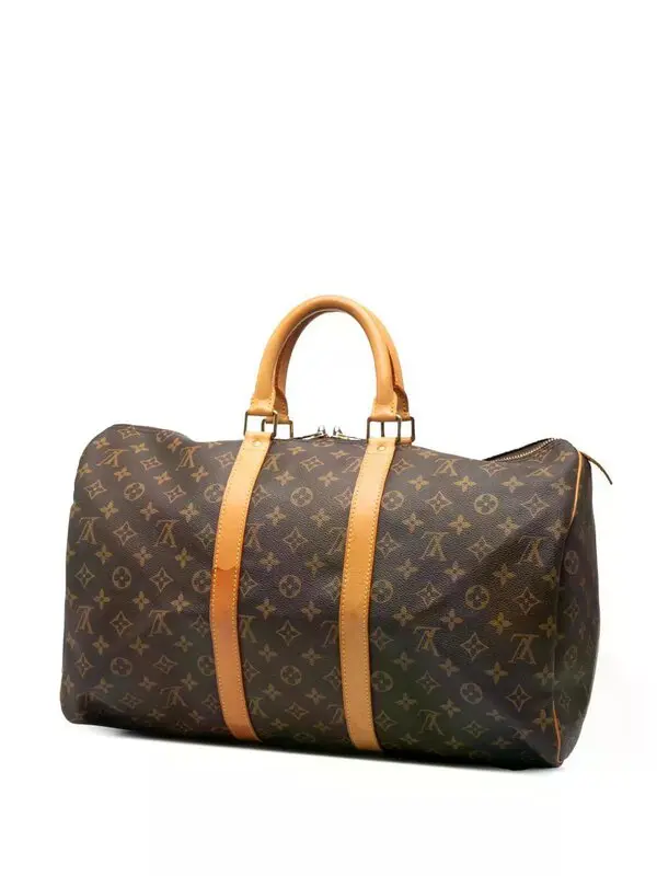 LOUIS VUITTON 1996 Monogram Keepall 45 Travel Bag - Brown