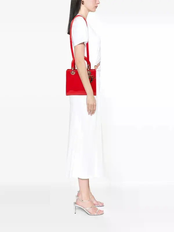 Dior 2015 Medium Lady Satchel - Red