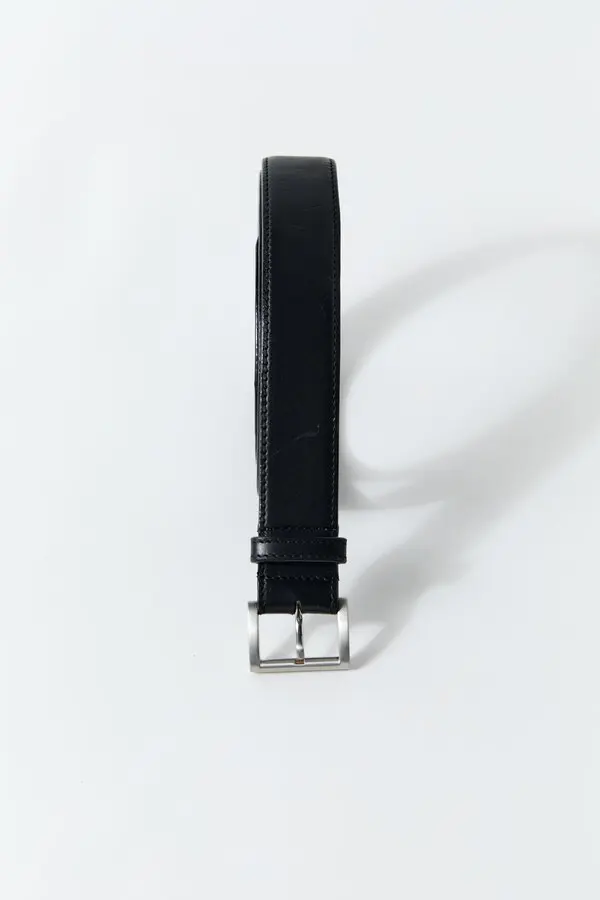 ST AGNI Homme Leather Belt - Black