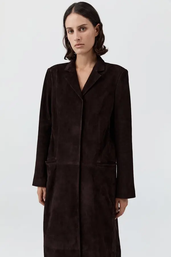 ST AGNI Suede Tailored Coat