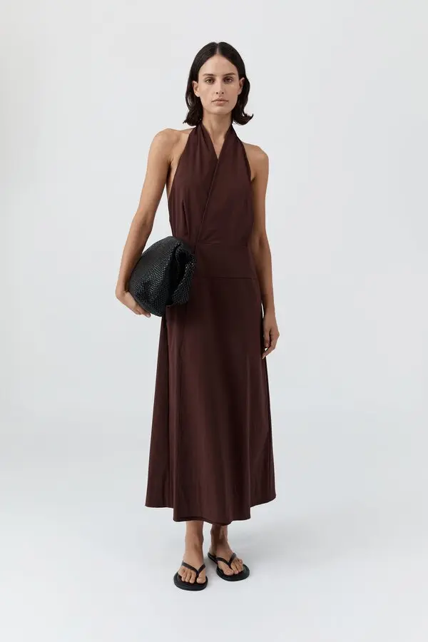 ST AGNI Halter Wrap Dress
